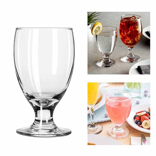 Copa de vidrio pie corto de 315 ml. LIBBEY 3712 . 4 piezas.