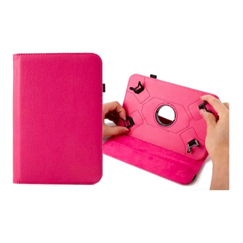 Protector Tablet Universal 7 Cartera Tipo Piel Color Rosa