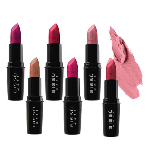 10 Labial Mate Bissú Colores Variados