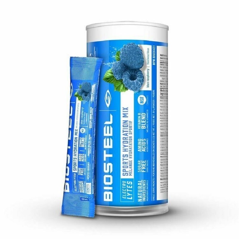 BIOSTEEL SPORTS NUTRITION Hydratación Mix 12 packs Sabor blue berry.