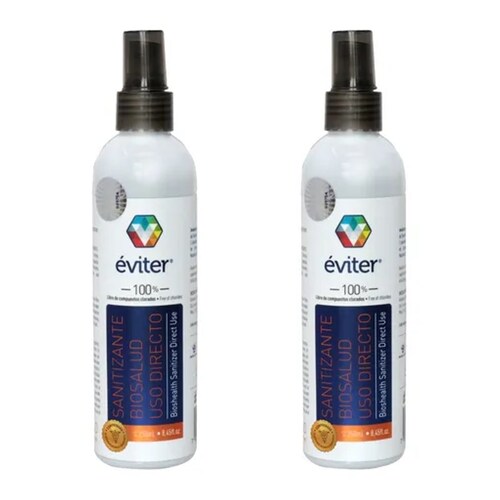 Sanitizante de Superficies Eviter 2 Piezas 250ml Multiusos