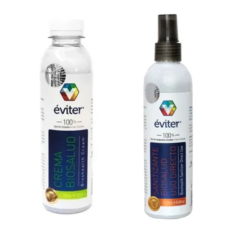 Combo Spray Desinfectante + Crema Antiseptica Eviter 250ml