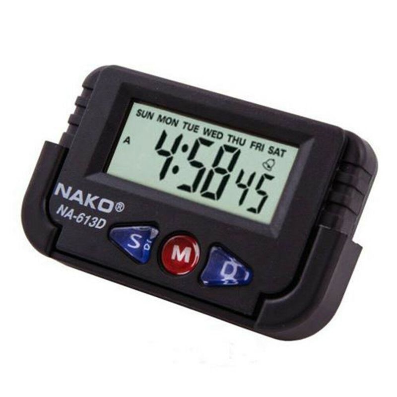 RELOJ PARA AUTO CON CRONOMETRO, ALARMA Y CALENDARIO, INCLUYE BASE Y ...