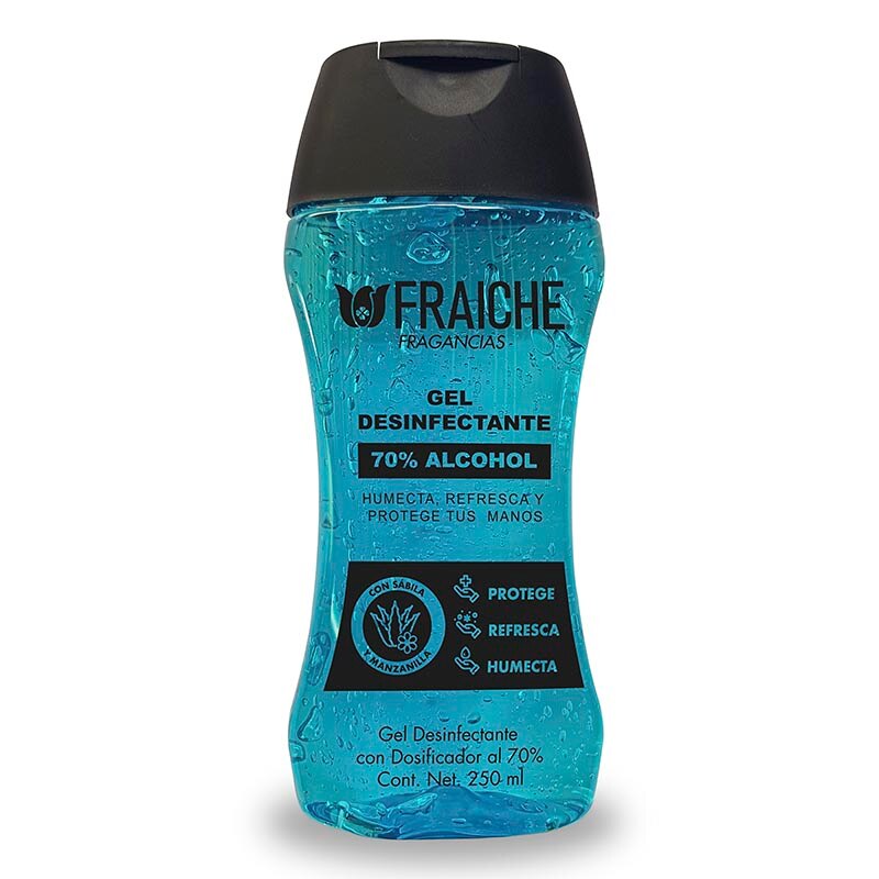 19 pz Fraiché Gel Antibacterial 70% alcohol azul