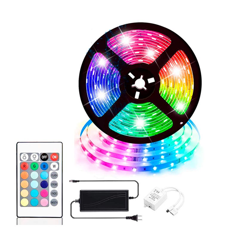 Tira De Luces Led Teck Teck De Colores Con Control Remoto. 5Mts