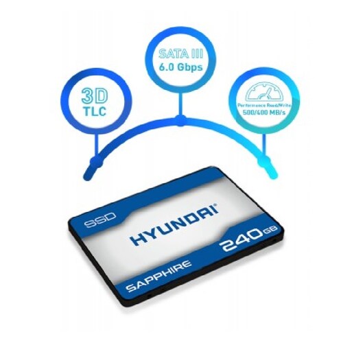 SSD HYUNDAI C2S3T/240G 240GB Serial ATA III 500 MB/s 400 MB/s 6 Gbit/s GAMER INTERNO ESTADO SOLIDO