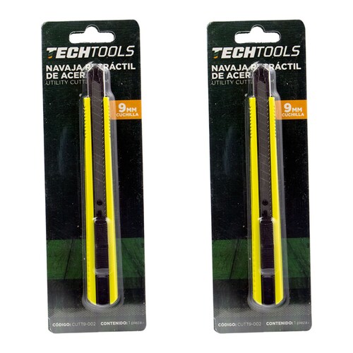 CNX Cutter Navaja Retráctil de 9 mm (paquete de dos)