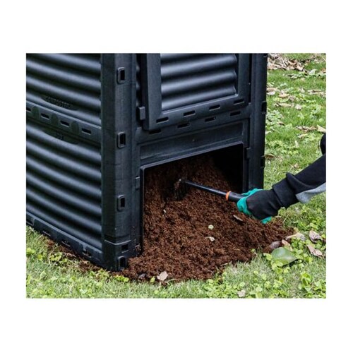 Compostera Pp 300 Litros Jardín Negro
