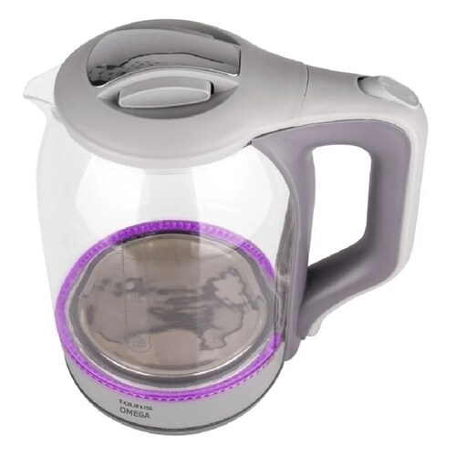 Tetera Eléctrica de Vidrio TAURUS OMEGA con Luz Led 1.8 L