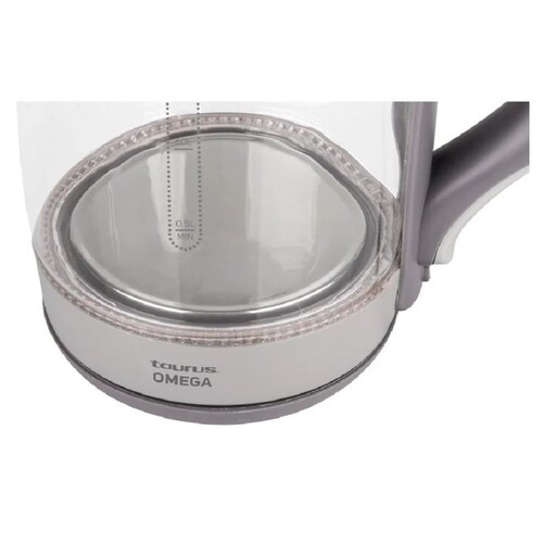 Tetera Eléctrica de Vidrio TAURUS OMEGA con Luz Led 1.8 L