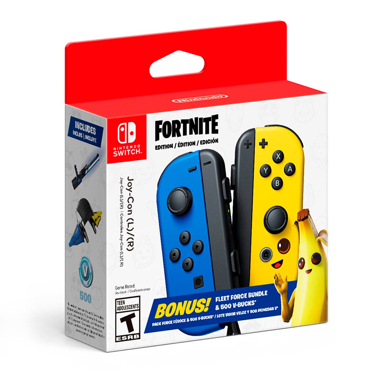 Control Nintendo Switch Joy Con Izquierdo y Derecho Edición Fortnite- Azul y Amarillo