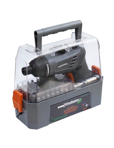 Atornillador Inalámbrico 3.6v 5 N/m + Estuche Gladiator Pro AD 836 K
