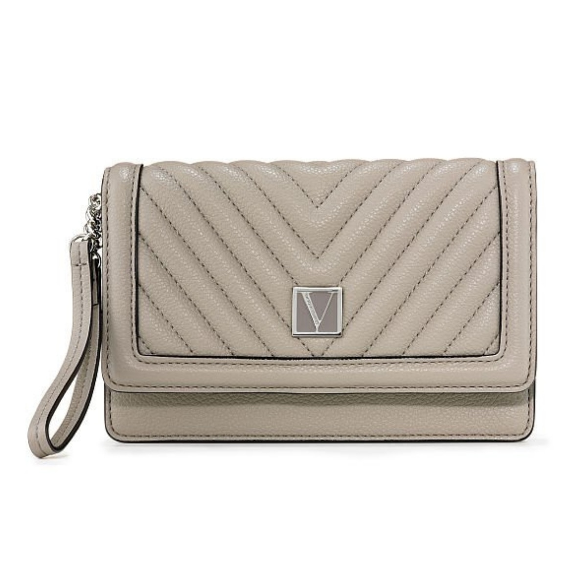 CARTERA VICTORIA'S SECRET GRIS CLUTCH MUJER DAMA