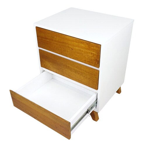 Buros Modernos Mesa Lateral de Servicio con 3 Cajones Nórdico ...