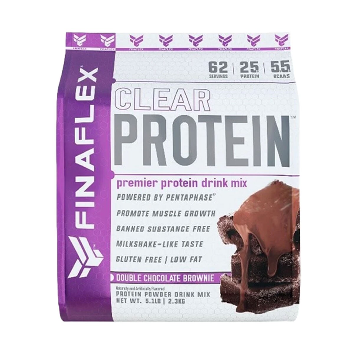 Proteina Finaflex Clear Protein Premier 5 Lbs. 62 Serv. - Brownie Chocolate