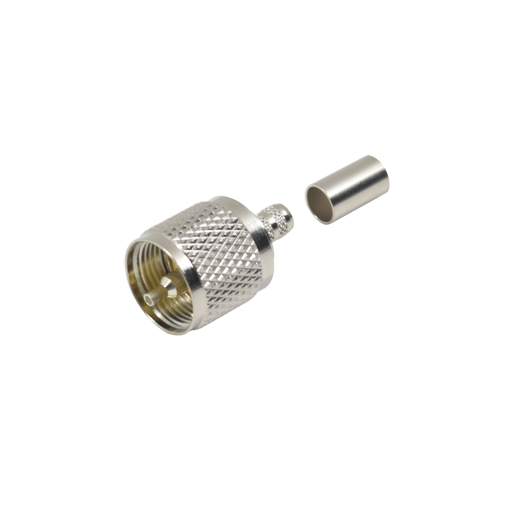 Conector UHF macho (PL259) de anillo plegable para cable RG8/X, BELDEN 9258