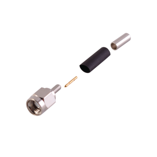 Conector SMA Macho de anillo plegable para cable RG174/U, BELDEN 8216,