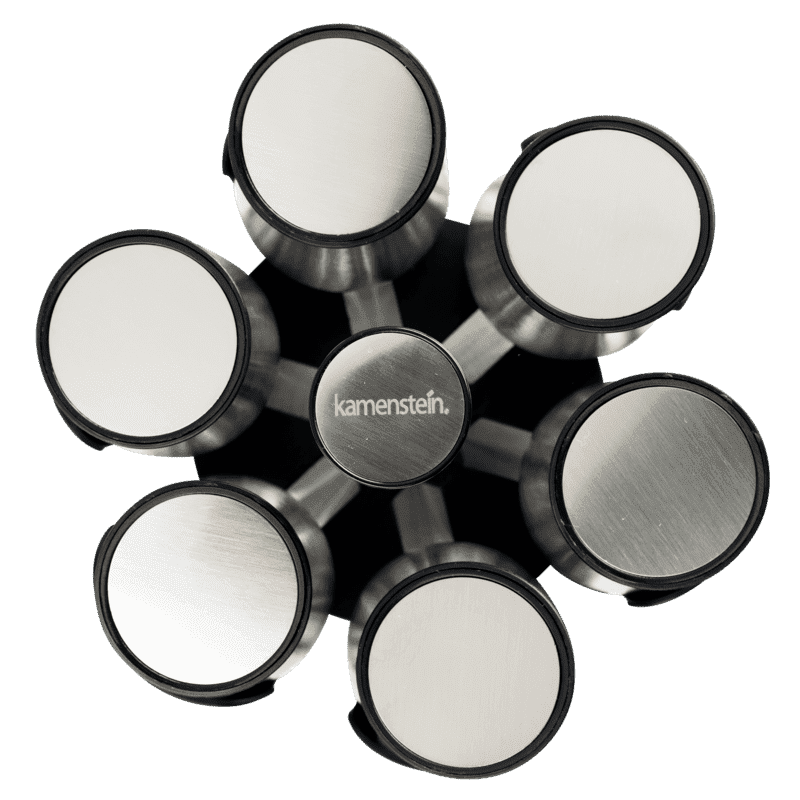 Especiero giratorio Vasconia Regal de Acero Inoxidable Color Negro