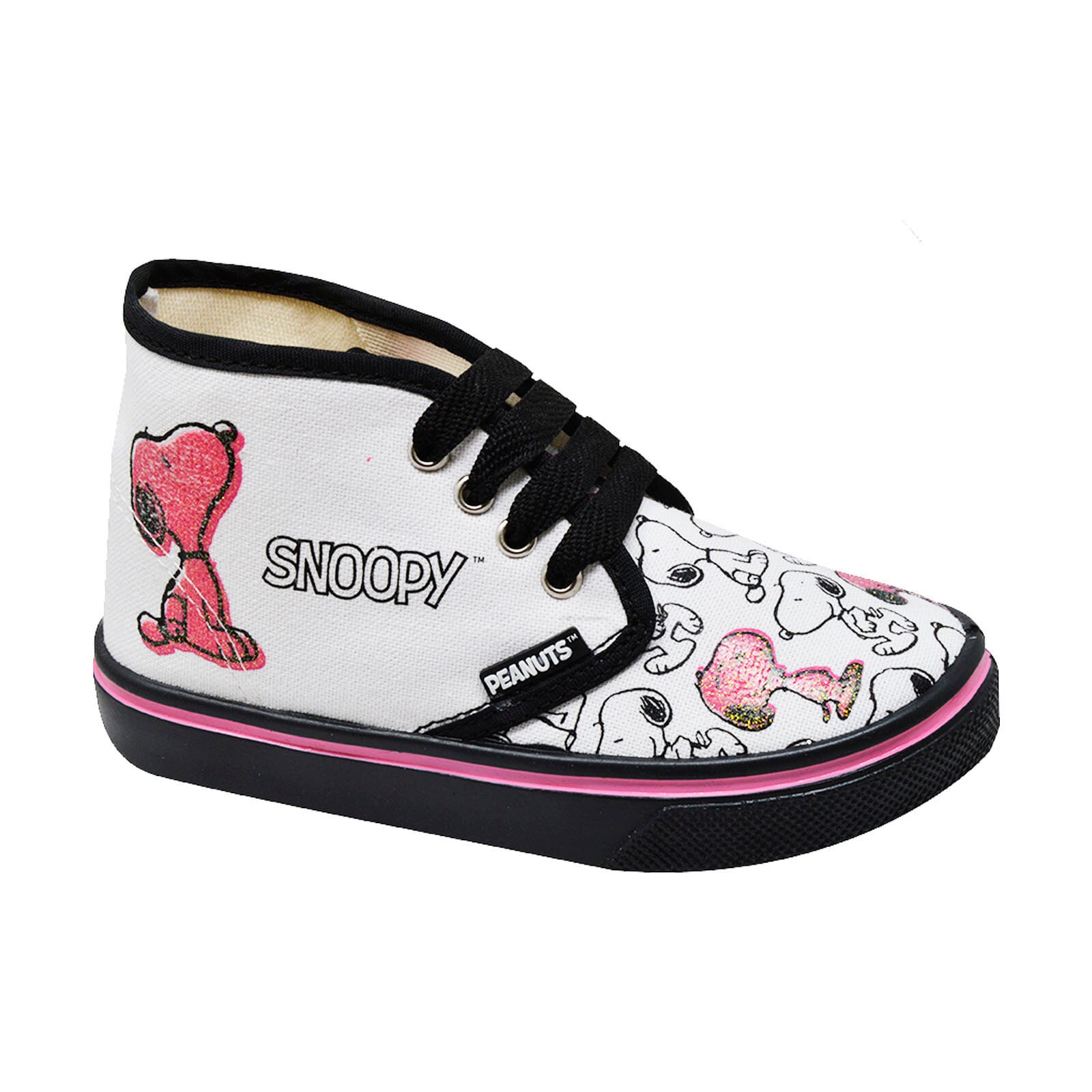Tenis infantil con agujetas Peanuts Estampado Snoopy pn-1011-hc