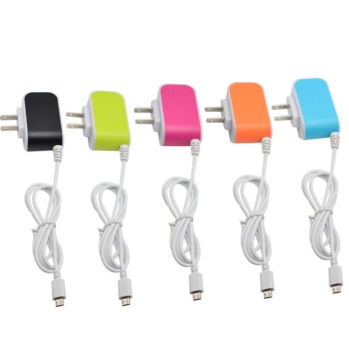Cargador con Cable Integrado Micro USB V8 3 Entradas