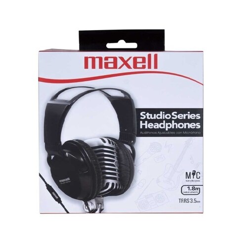 Maxell Audífono St-2000 Studio Series Con Micrófono Negro / 347308