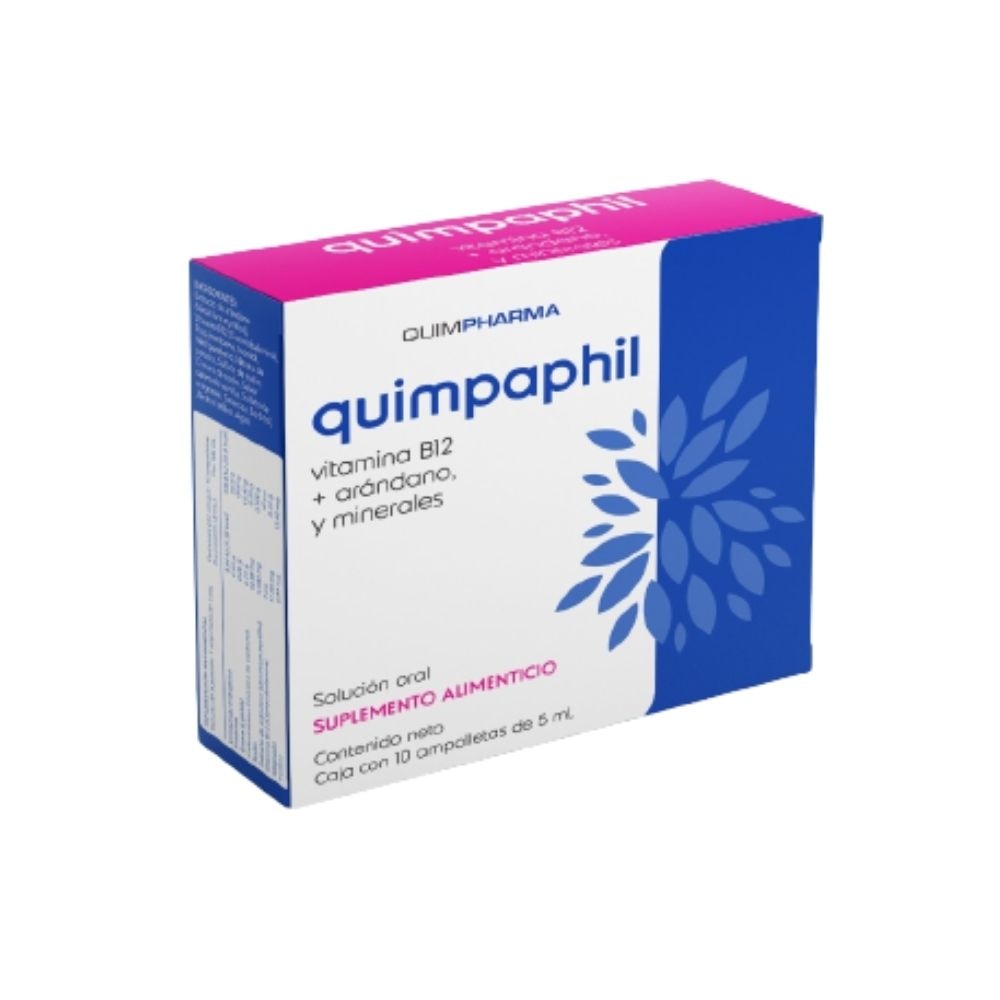 Quimpaphil Vitamina B12 10 Ampolletas 5 ml Quimpharma