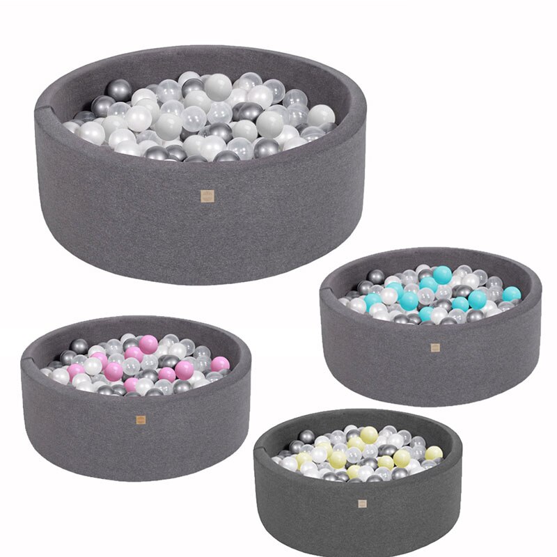 ALBERCA SECA CON PELOTAS DE PLASTICO NATURE GARTEN PISCINA BEBÉ GRIS+ ...