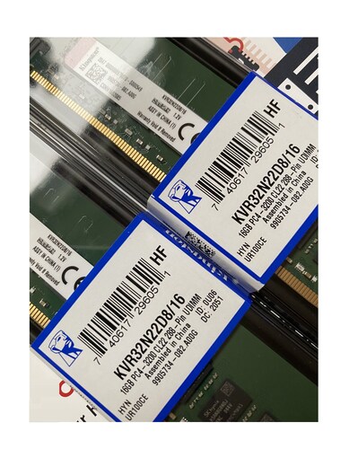 Memoria RAM DDR4 Kingston KVR32N22D8/16 16GB 3200MHz