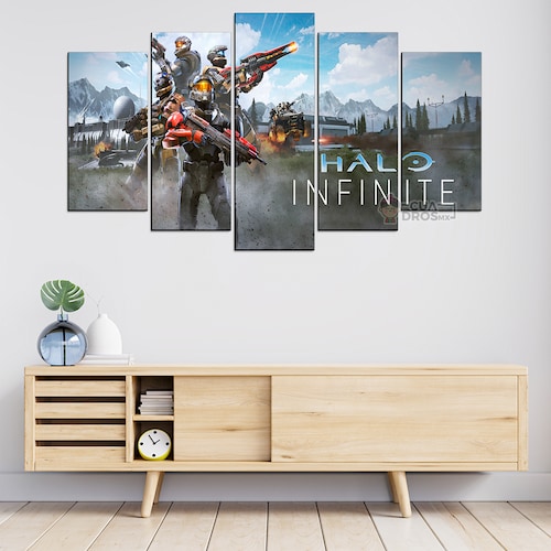 Cuadro Decorativo Gamer Halo Infinite 100x60cm 5pzs Cuadros MX