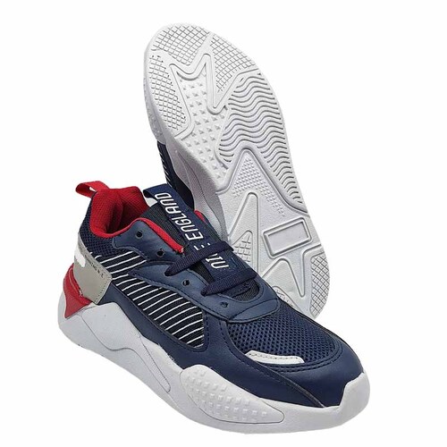 Tenis Nice England 5007 Azul Marino Rojo niño Joven Running Correr ...