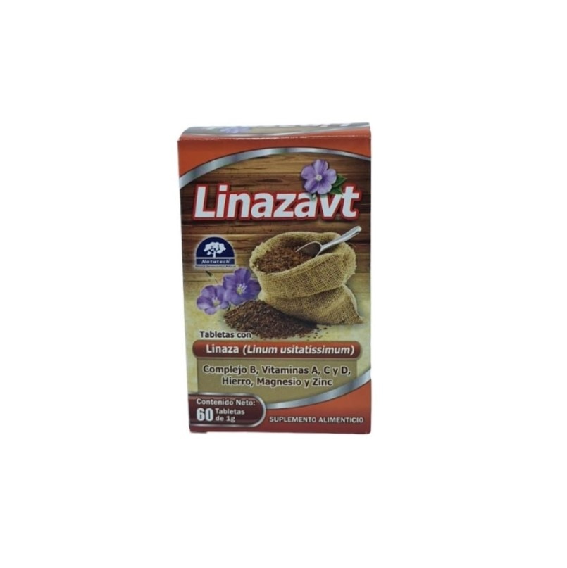 Linaza Vt 60 Tabs 1G Linaza Complejo B Vitamina A, C, D Hierro Magnesio ...