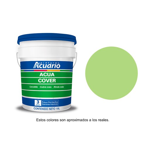 Pintura Acuario Acua Cover Cubeta 19L Color Verde Lima VA90490.