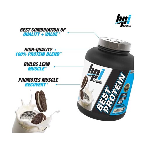 Proteina BPI Best Protein 5 Lbs 70 Serv. - Galletas con Crema