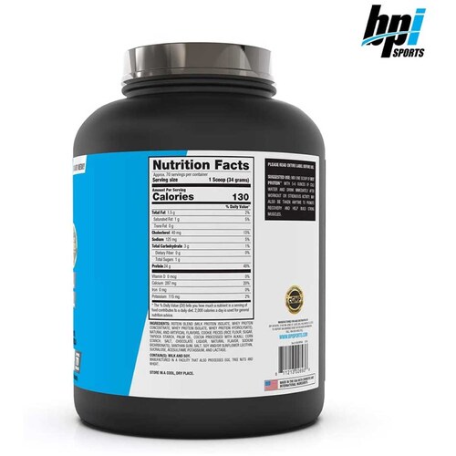 Proteina BPI Best Protein 5 Lbs 70 Serv. - Galletas con Crema