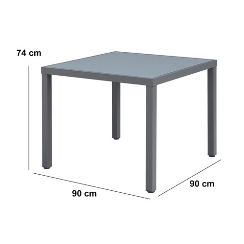 Mesa para patio cuadrada, Poundex Color gris CSP50230