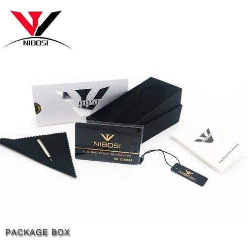 Nibosi Skeleton Reloj Impermeable Para Hombre Acero Inoxidab