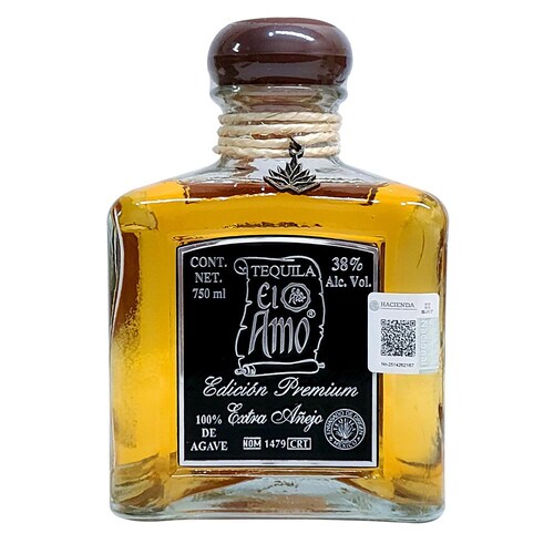 Tequila El Amo Extra Añejo Edición Especial Premium 750ml