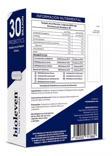 2 Pack Bioleven Probióticos 30 Billones