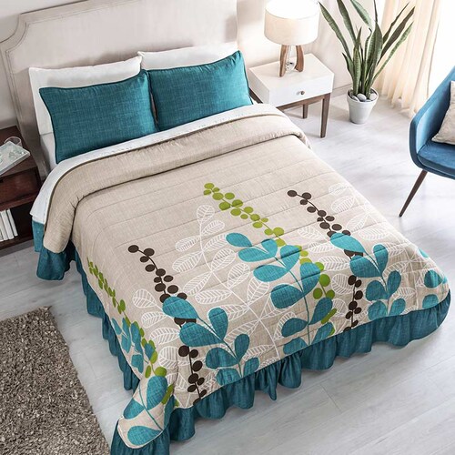 COLCHA KING DOBLE VISTA CAPITONADA TULUM