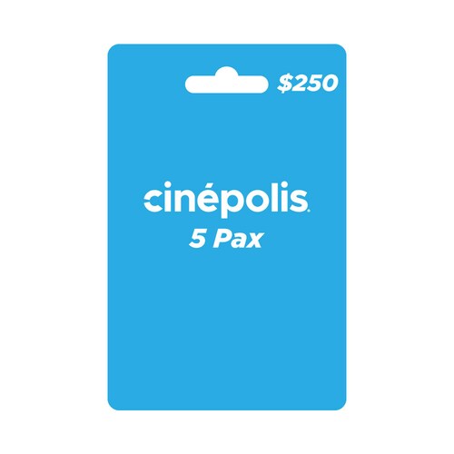 Cinépolis 5 personas tarjeta prepago, Pin folio diigital