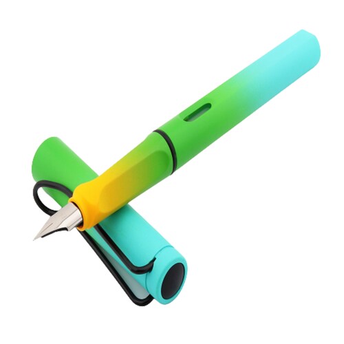 Pluma Fuente Bolígrafo Modelo 666 Mix Color Azul y Verde