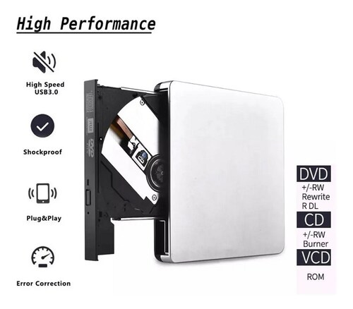 Lectora Y Grabadora De Dvd/cd, Externa, Usb