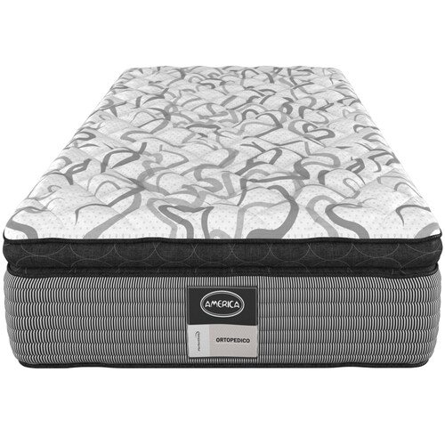 Colchón y Box Individual América Bloom Ortopédico Súper Confort.