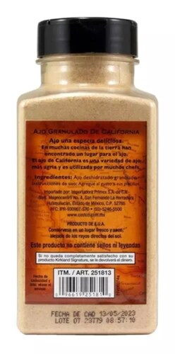 Ajo Granulado California Deshidratado 510g Kirkland