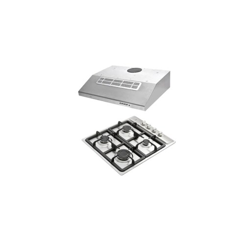 KIT PARRILLA Y CAMPANA MARCA TEKA PLUS-60 ACERO INOXIDABLE LUZ LED 127V