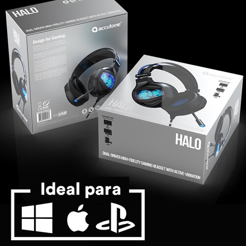 Accutone Audífonos Gamer Halo 1 Audio Surround 7.1, Modo activo ...