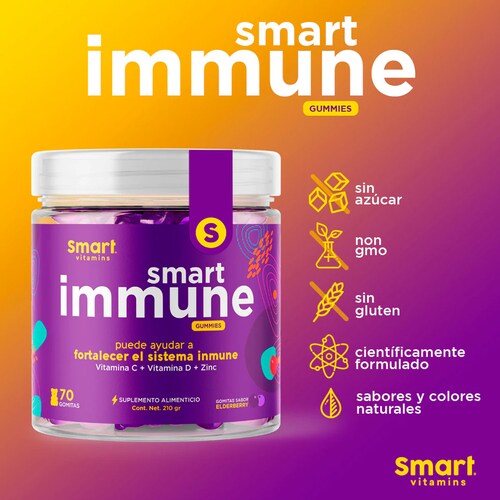 SMART IMMUNE- Suplemento en gomitas Originales, Fortalece tu sistema ...