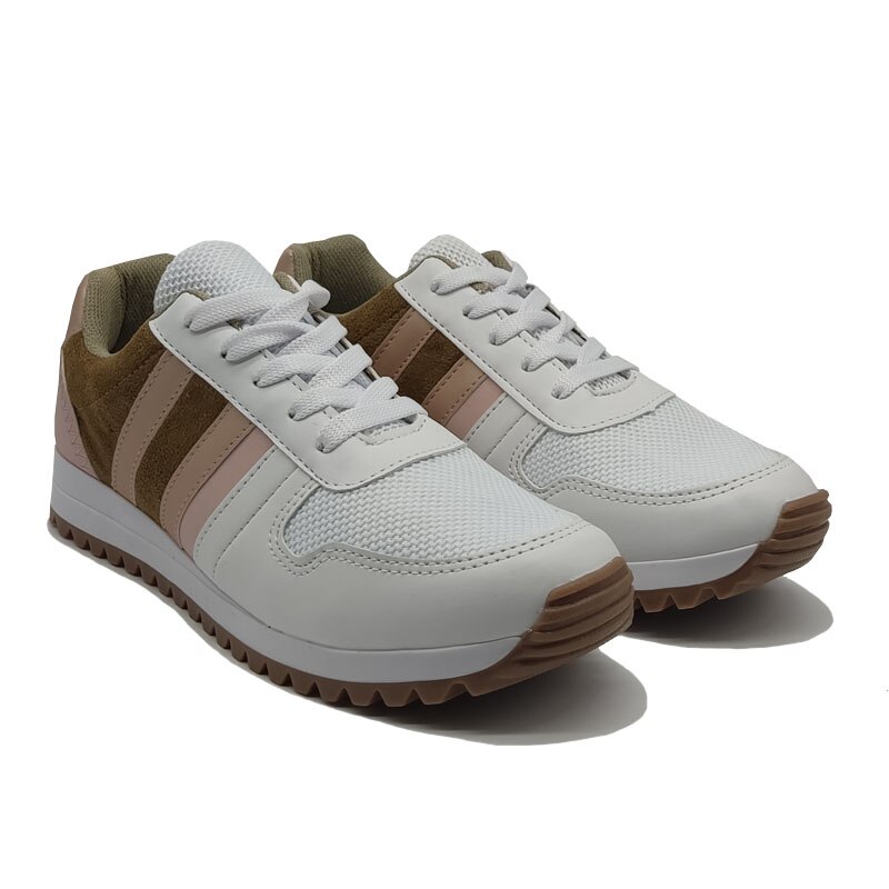 Tenis Arkwyn 00 Blanco Café Rosa Maquillaje Mujer Niña Cómodos Bonitos ...