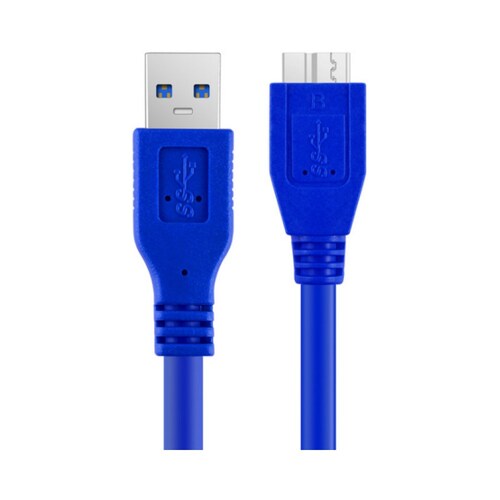 Cable Usb 3.0 Disco Duro Externo 1 Metro Ele-Gate WI66 Color Azul