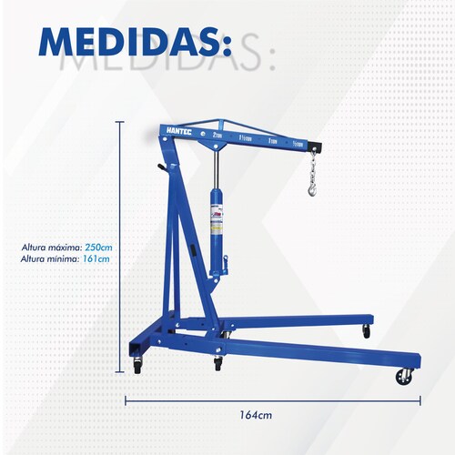Pluma hidráulica plegable 2 toneladas